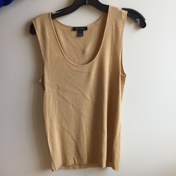 St. John | Tops | St John Tan Tank Top | Poshmark